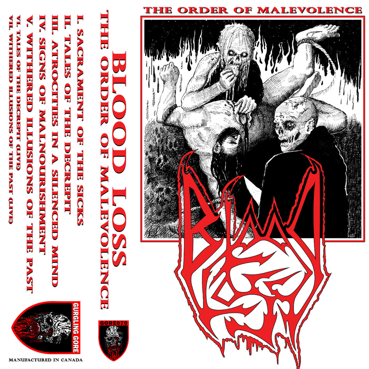 Blood Loss - The Order of Malevolence (Cassette) — Gore House Productions